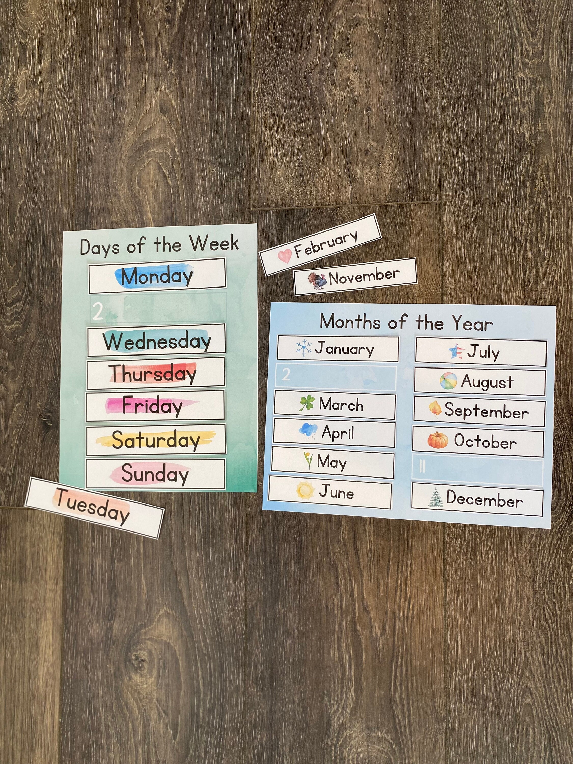 Days & Months Puzzles - Etsy