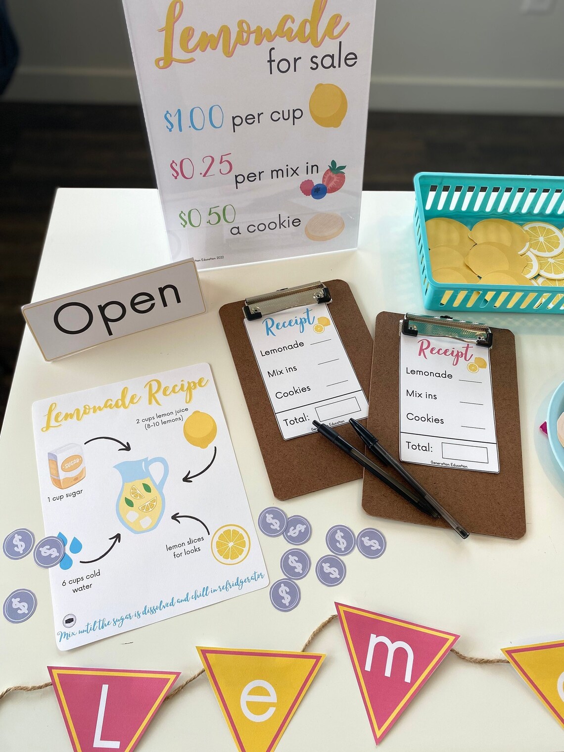 Lemonade Stand Dramatic Play Printable - Etsy