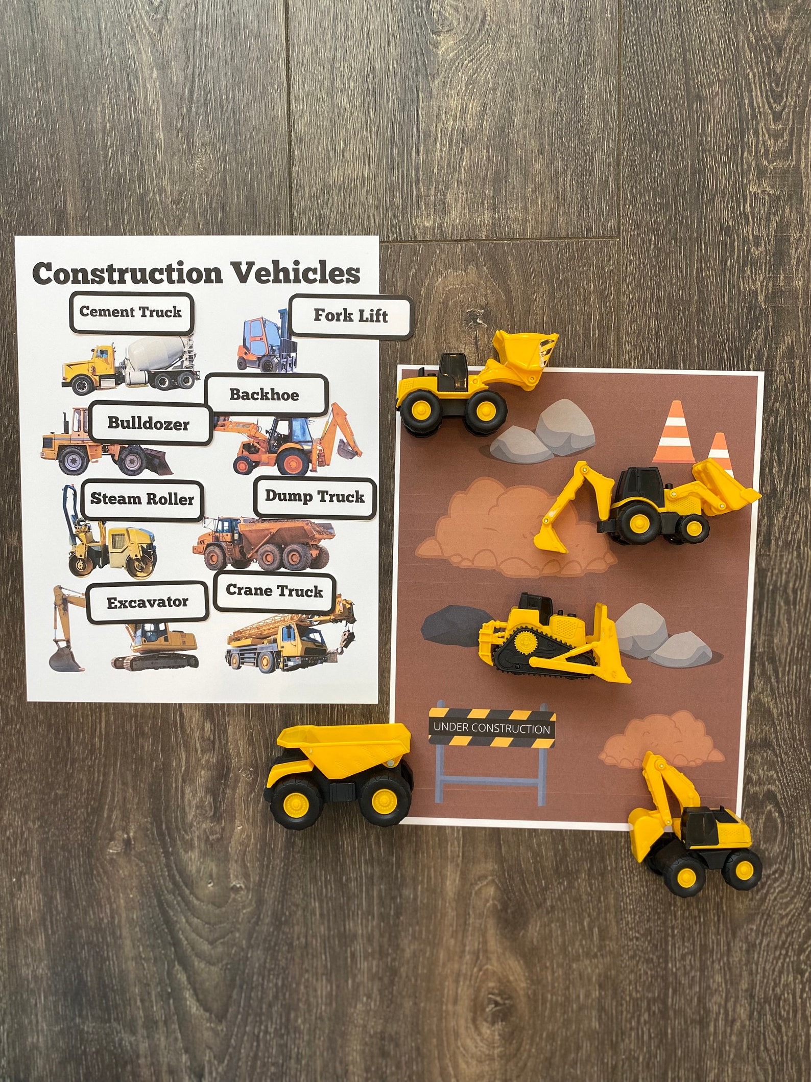 Construction Vehicles Unit - Etsy