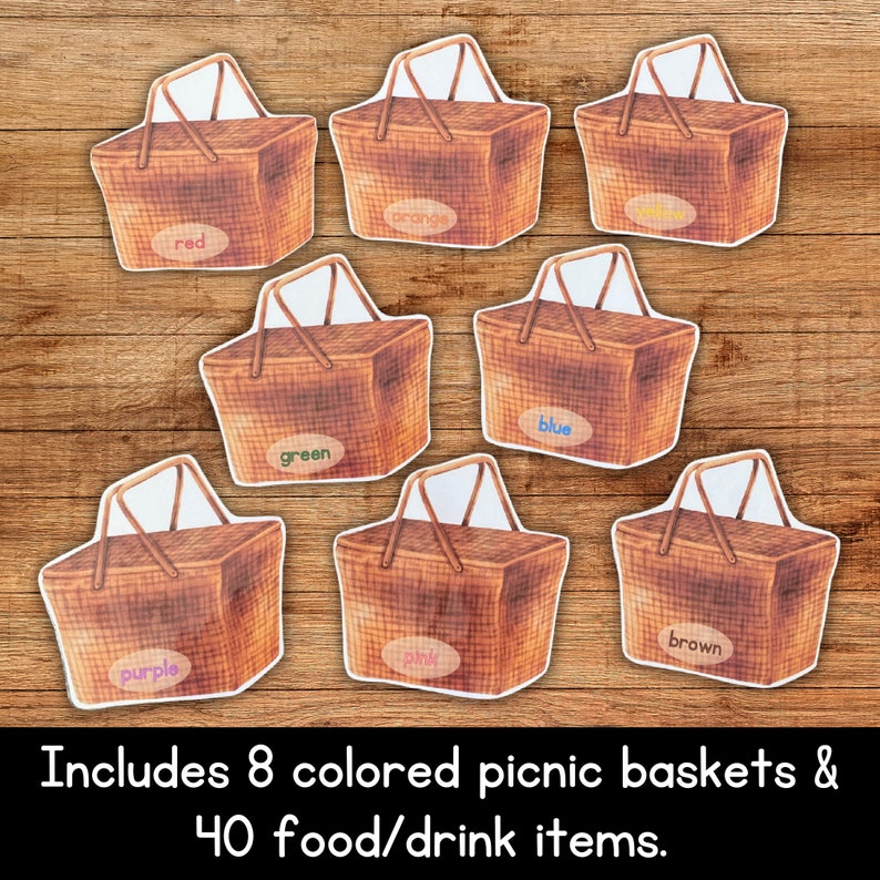 Picnic Basket Color Sort - Etsy