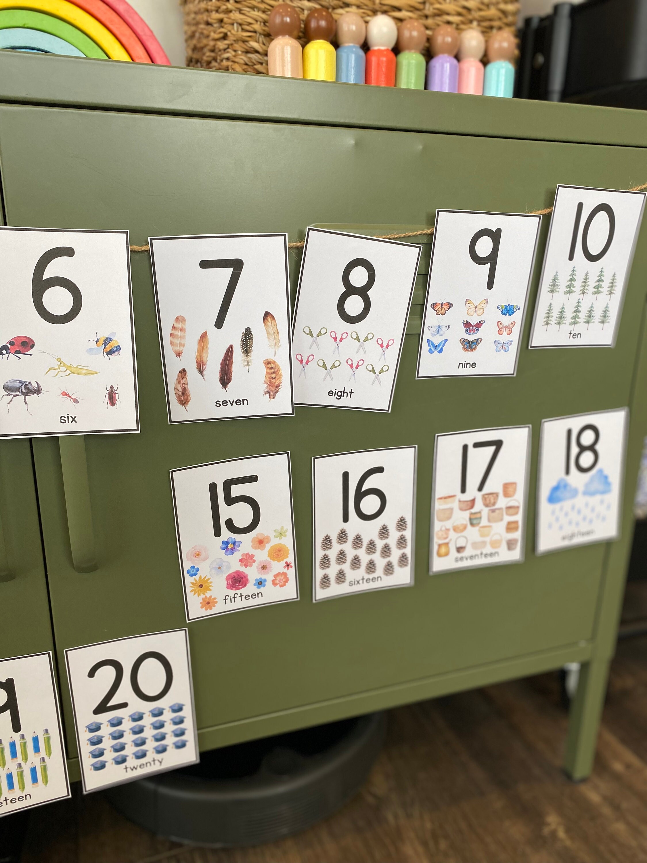 Numbers 1-20 Flash Cards - Etsy