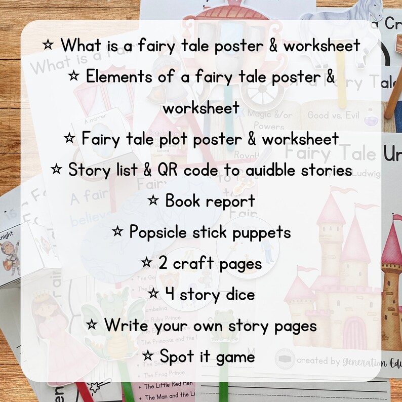 Fairytale Unit - Etsy