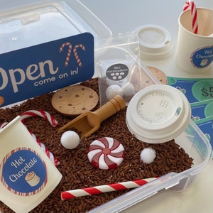 Hot Chocolate Sensory Bin Sensory Bin Preschool Winter Game Homeschool ...