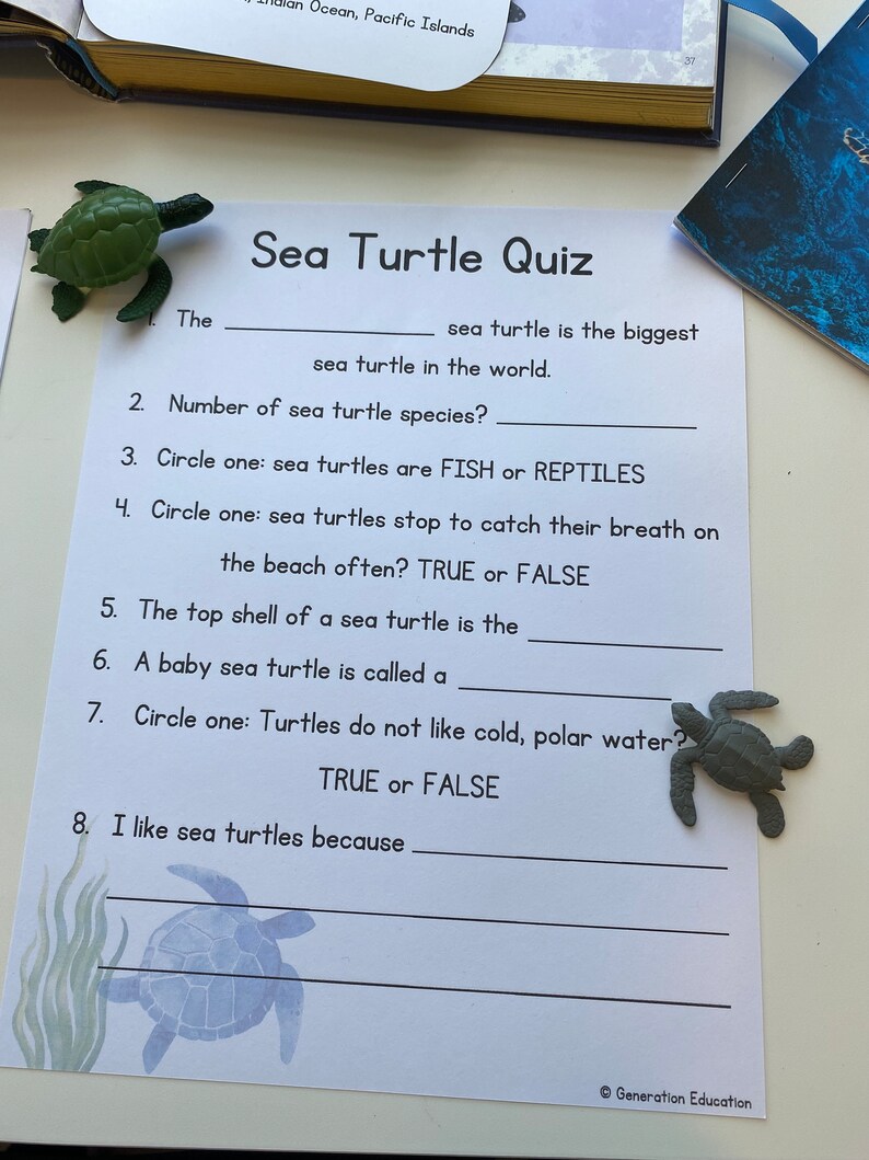 Sea Turtle Mini Science Unit: Montessori Life Cycle Cards (digital ...