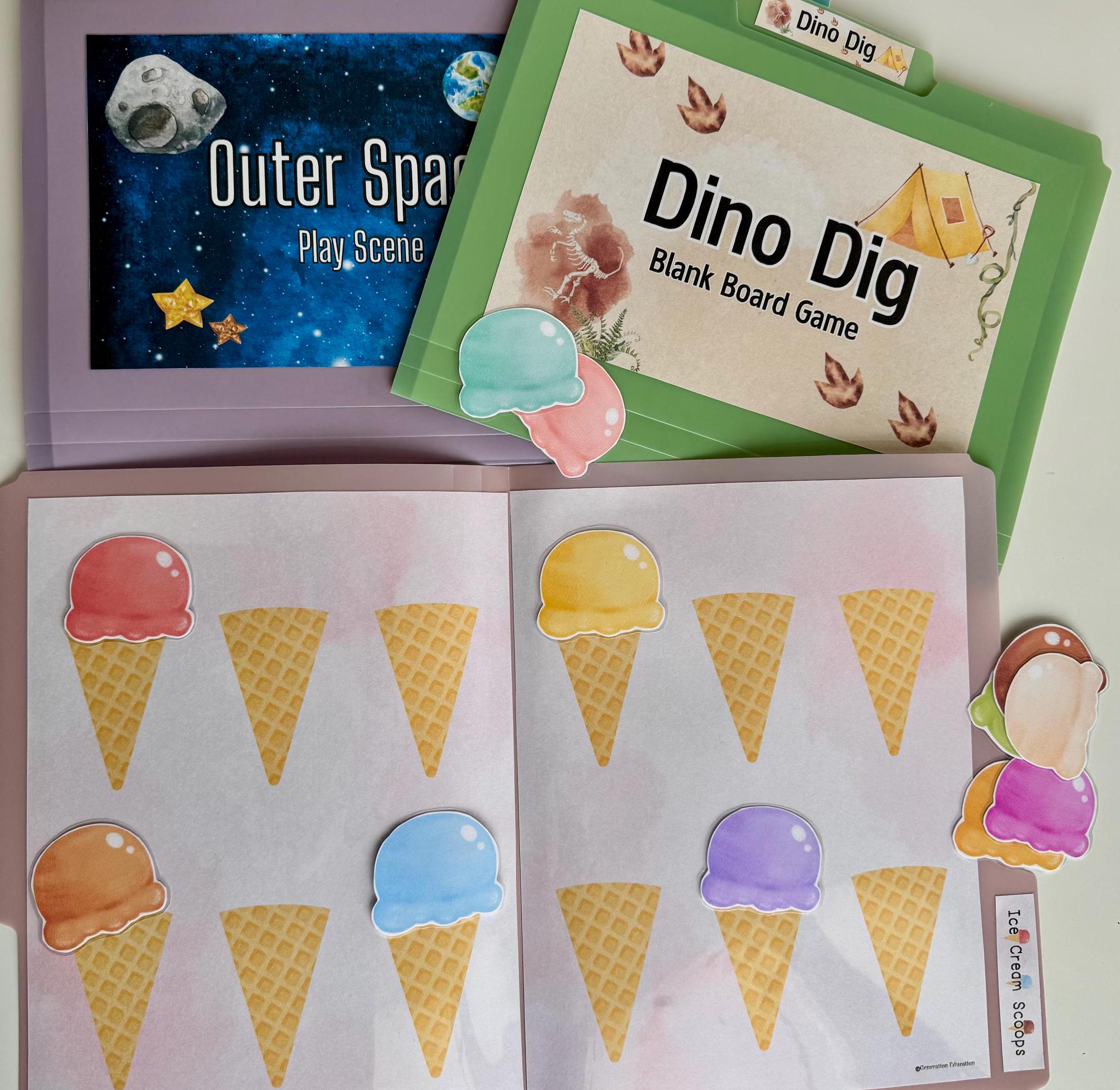 Watercolor Errorless File Folder Games: Activity Learning (6 Files) - Etsy