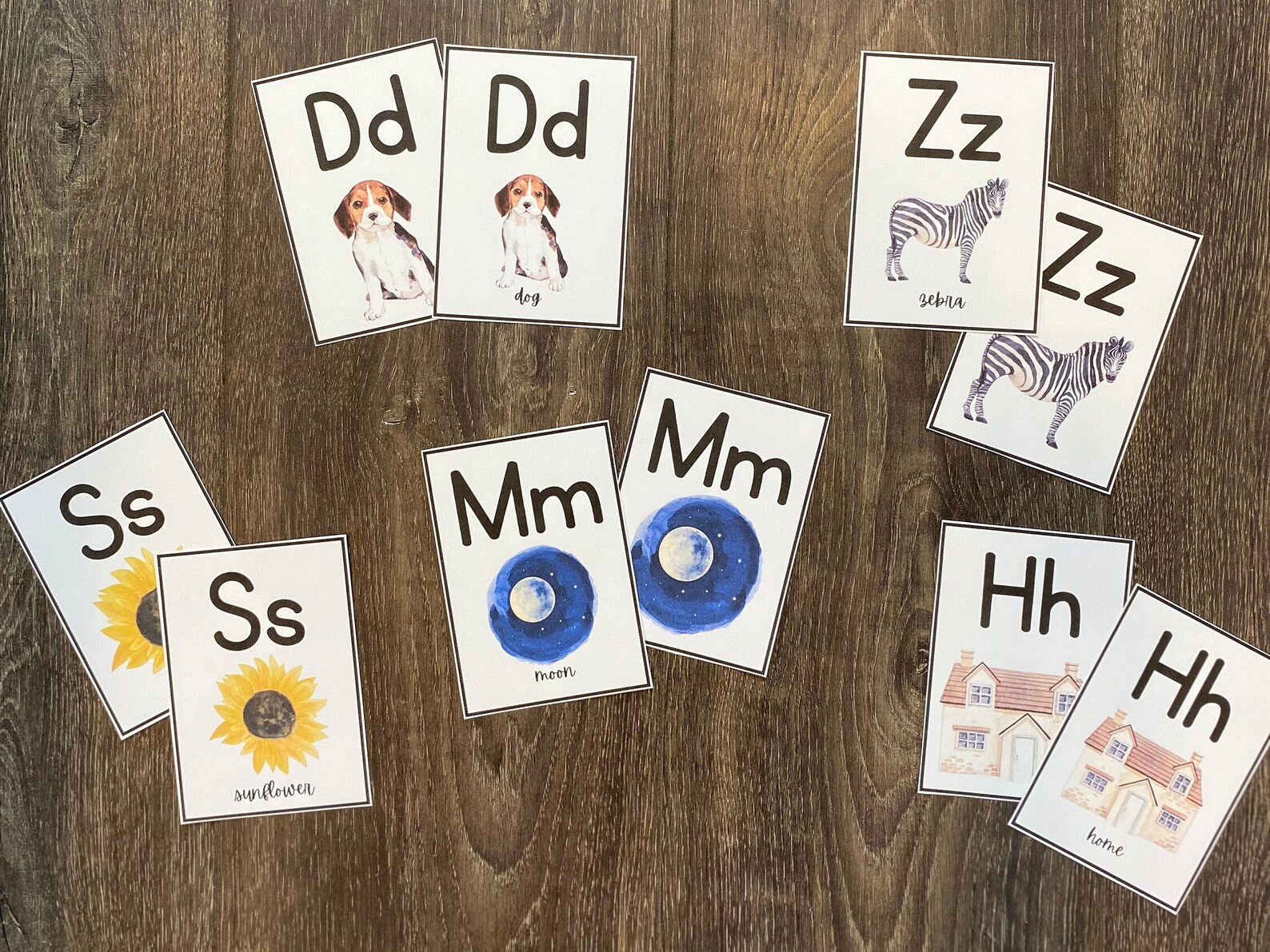 Alphabet Flash Cards - Etsy