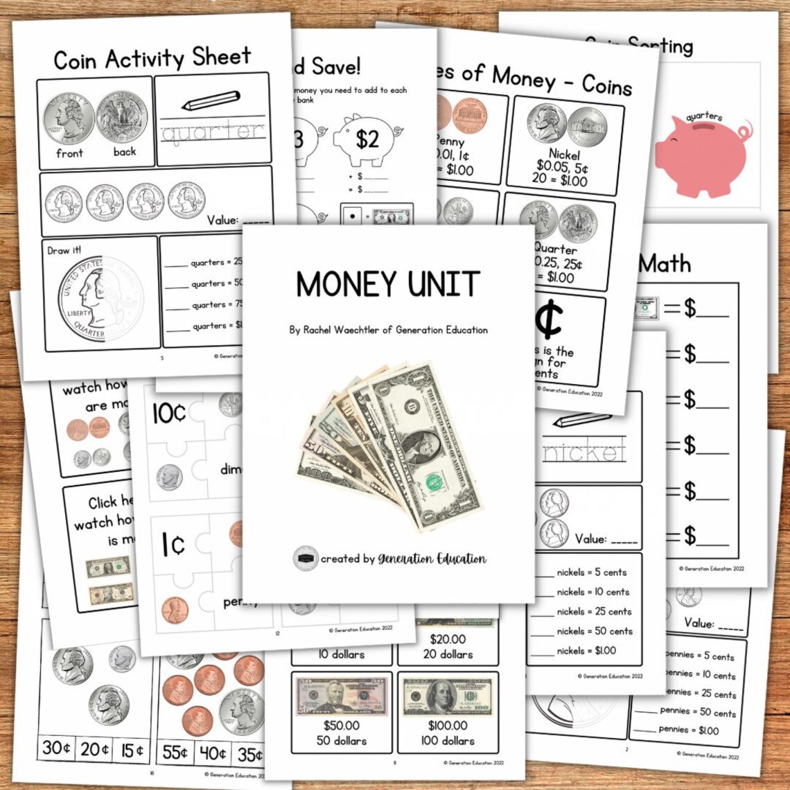 Kids Money Unit and Activities - Etsy
