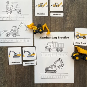 Construction Vehicles Unit - Etsy