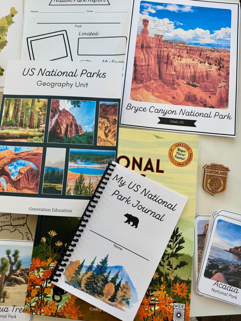 US National Parks Introduction: Geography Unit & Journal - Etsy