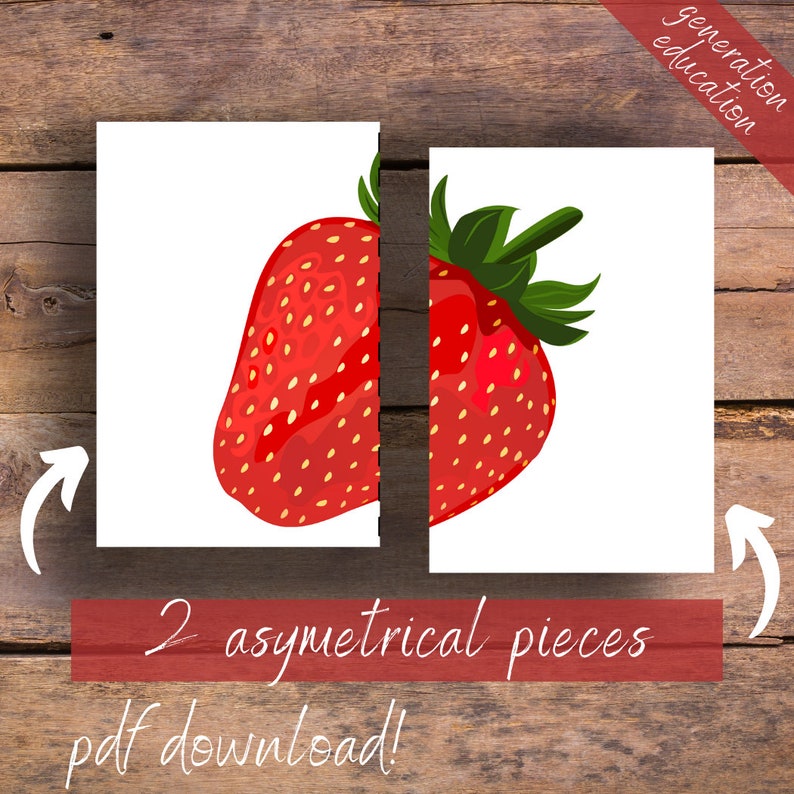 2 Piece Fruit Puzzles - Etsy