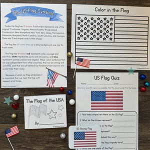 United States Flag History Mini Unit - Etsy