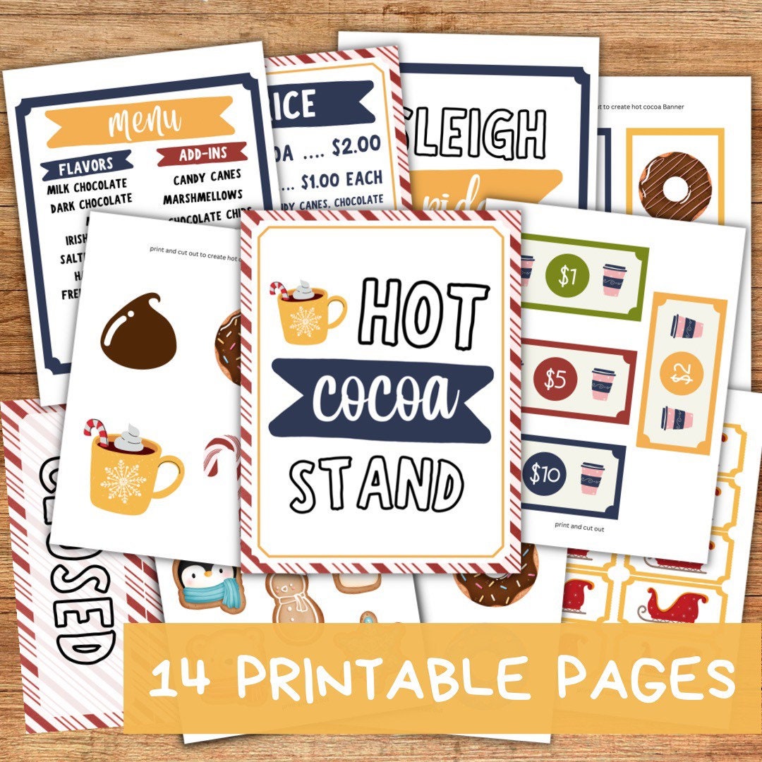 Printable Hot Chocolate Dramatic Play Set Etsy