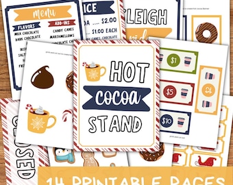 Hot Cocoa Shop Dramatic Play Printable Hot Chocolate Cafe Pretend Play ...