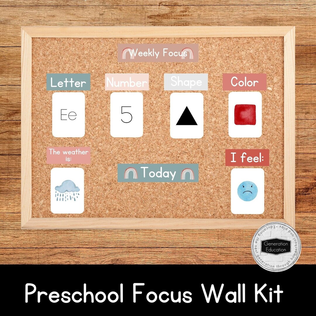Preschool Focus Board (pink Colors) - Etsy