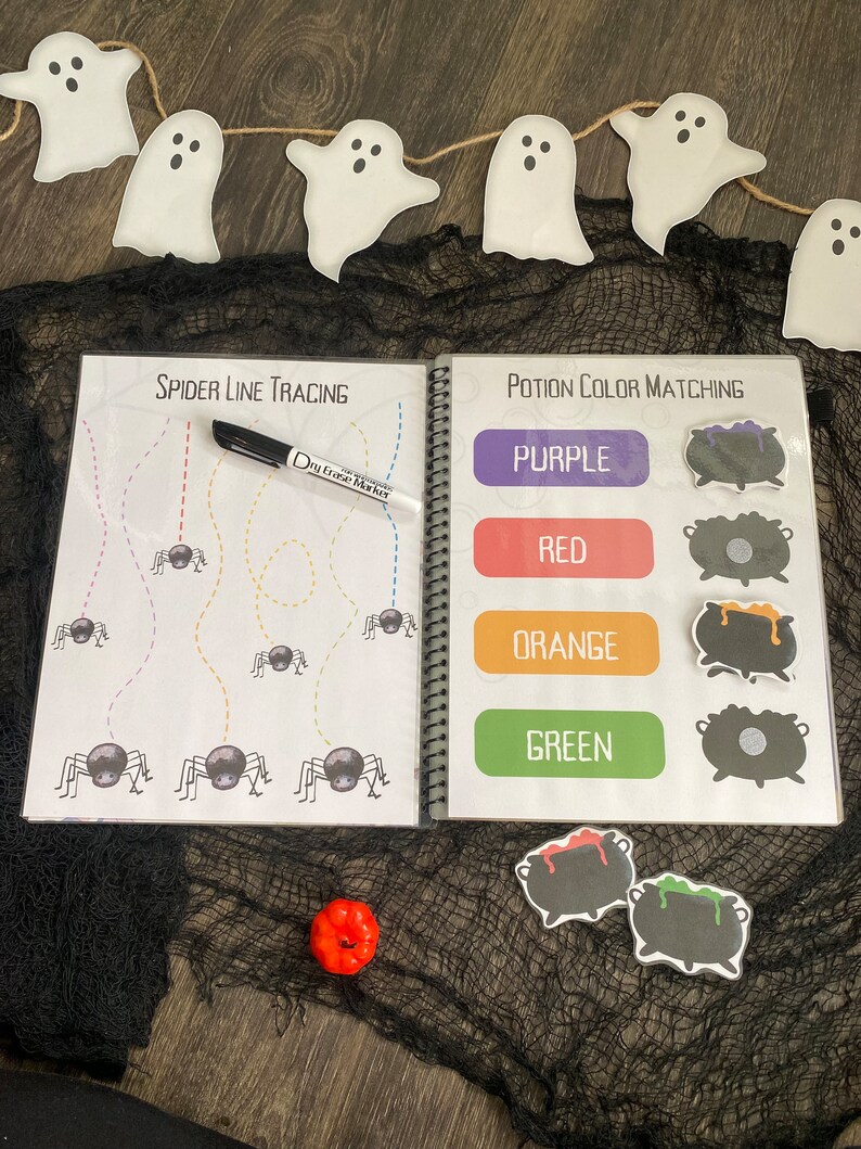 Printable Halloween Busy Book File - Etsy