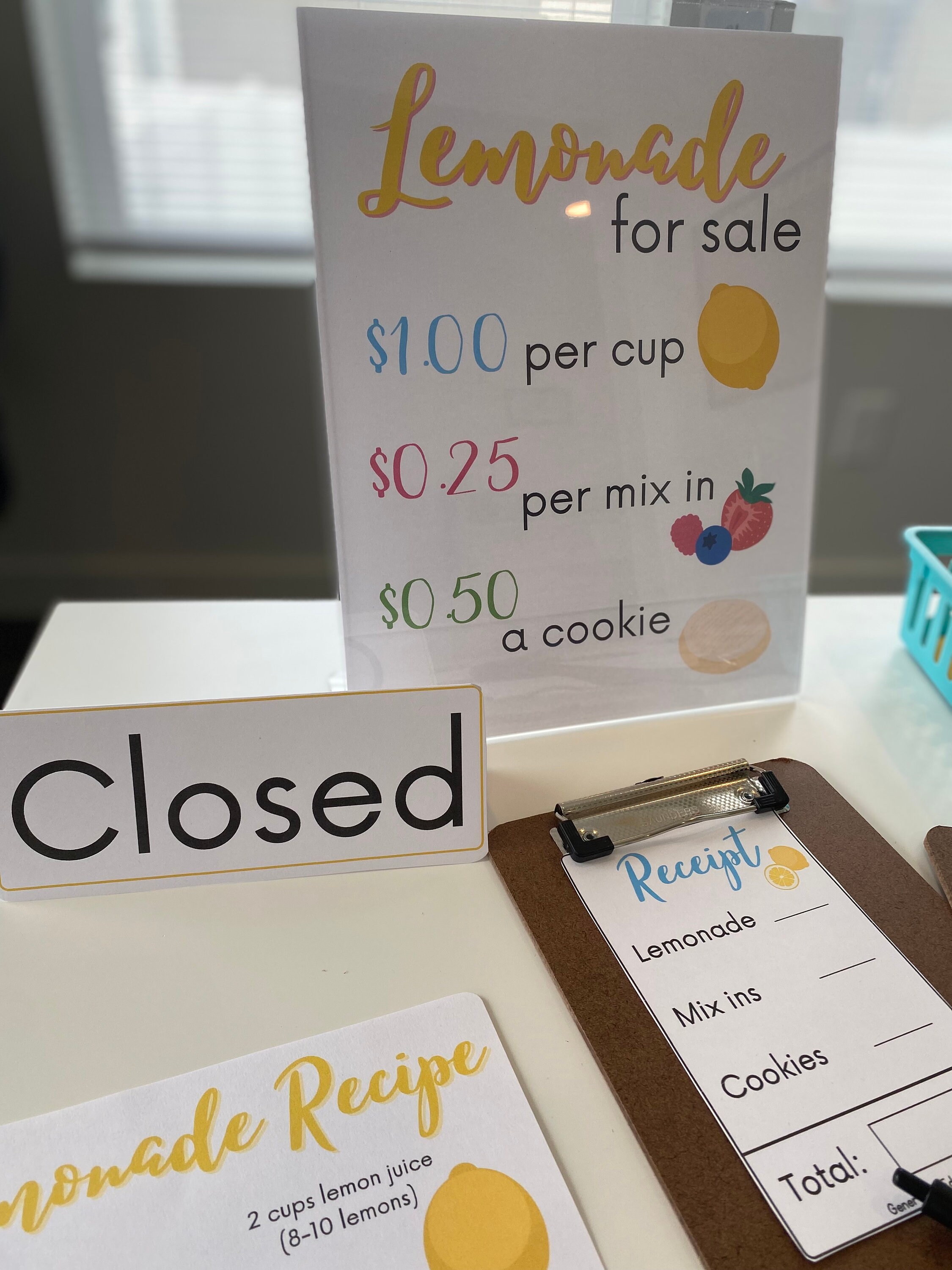 Lemonade Stand Dramatic Play Printable - Etsy