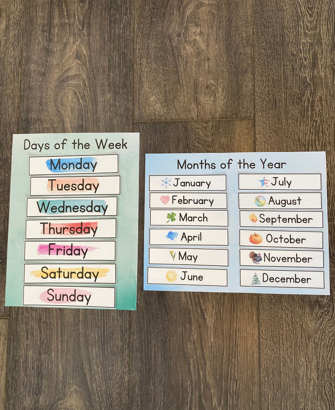 Days & Months Puzzles - Etsy