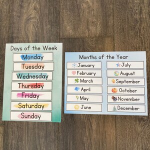 Days & Months Puzzles - Etsy
