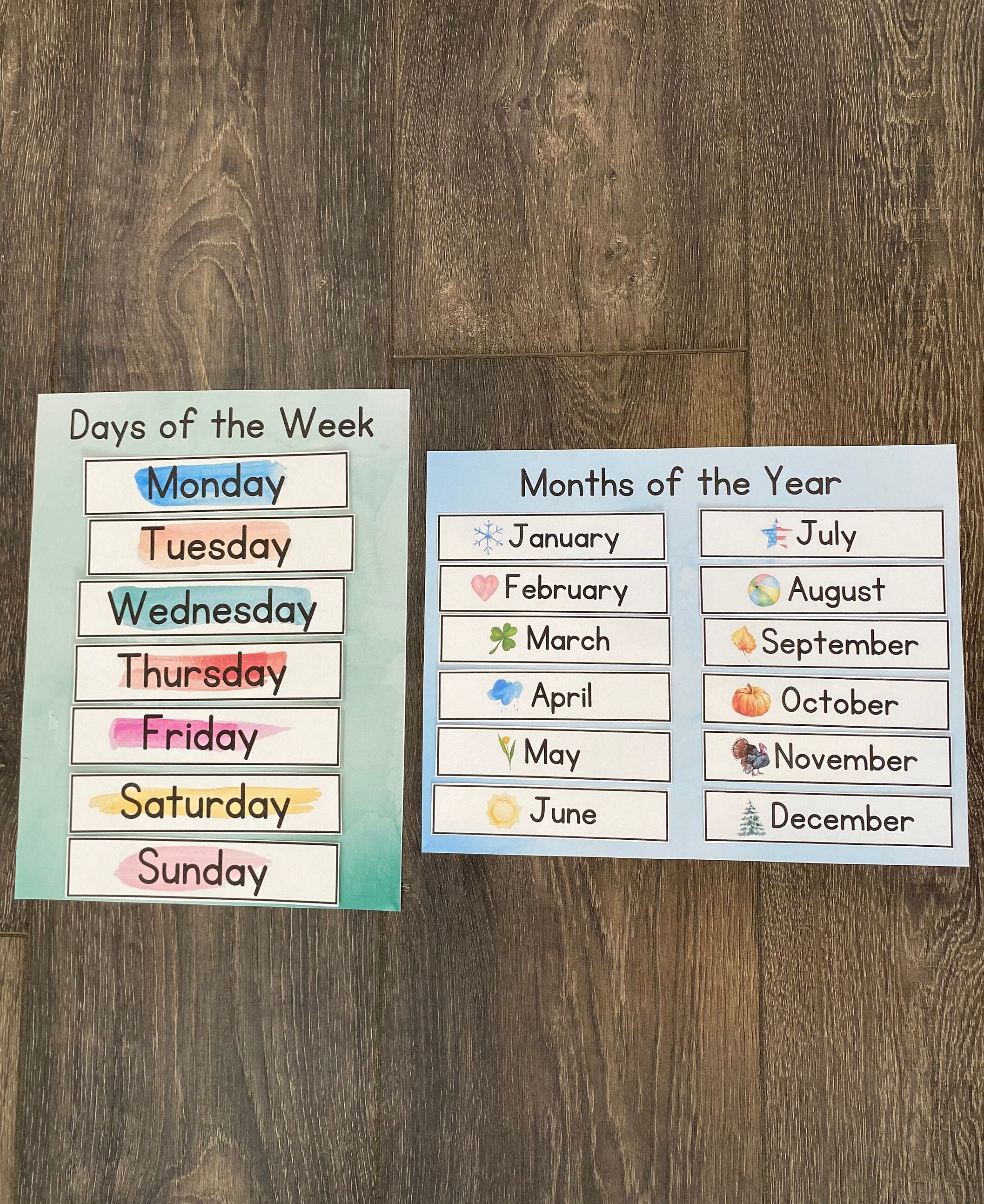 Days & Months Puzzles - Etsy