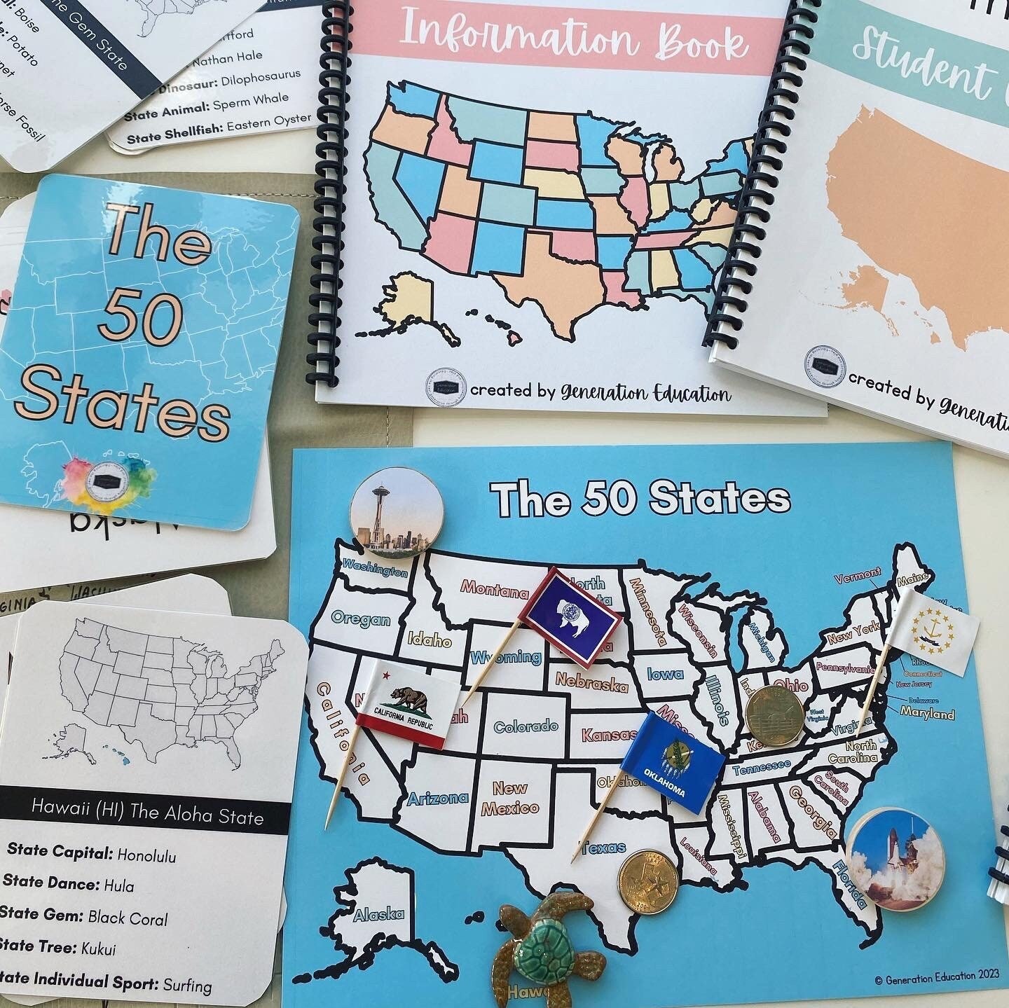 The 50 States of the USA Unit, 50 States Geography Unit, USA States - Etsy