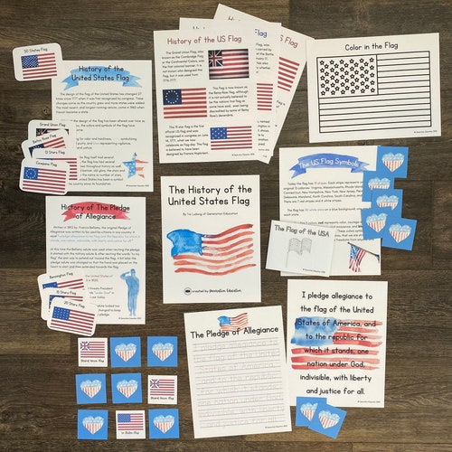 United States Flag History Mini Unit - Etsy