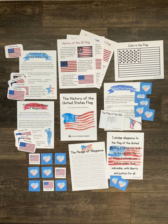 United States Flag History Mini Unit - Etsy