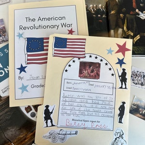 American Revolutionary War Lapbook Kit, Journaling Notebook - Etsy