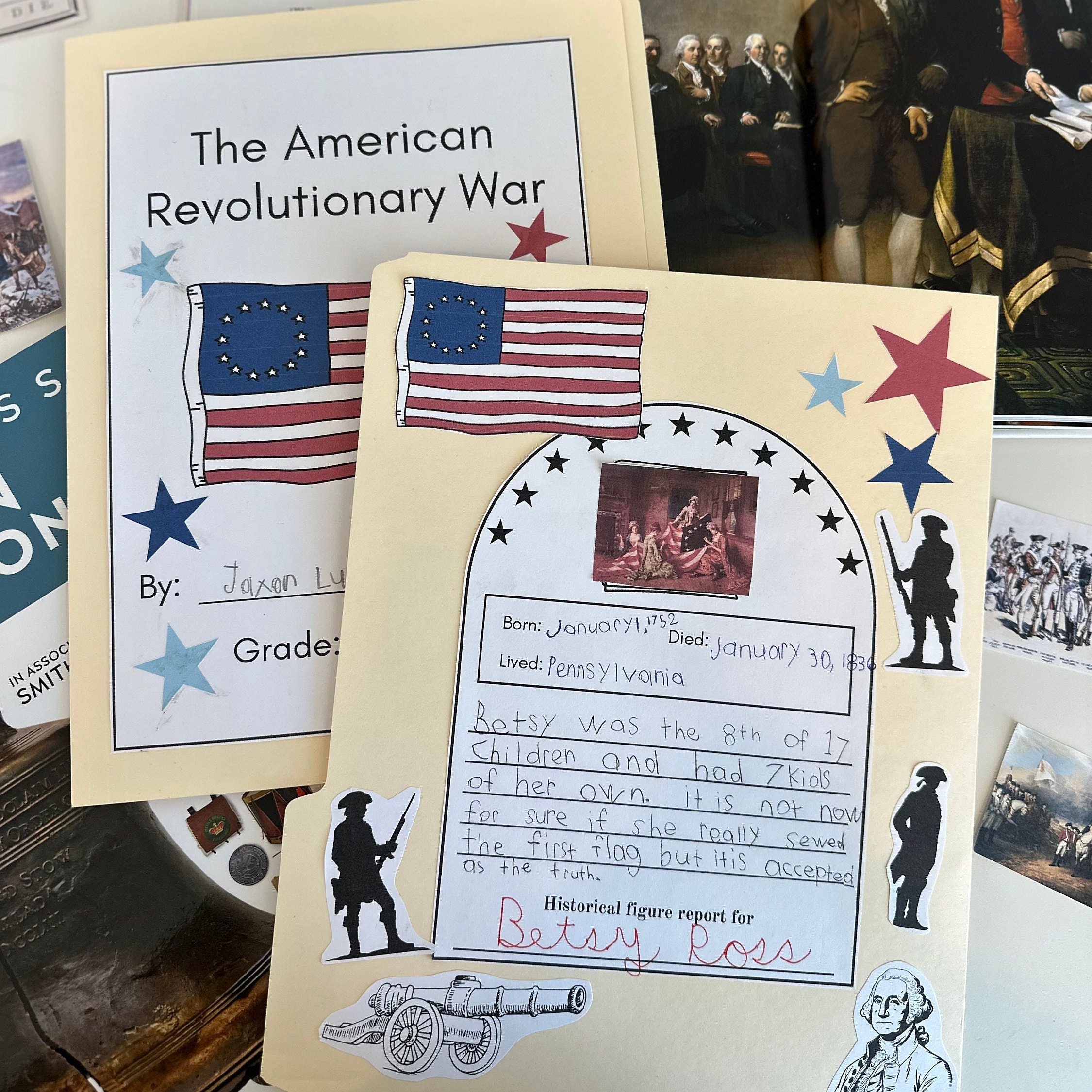 American Revolutionary War Lapbook Kit, Journaling Notebook - Etsy