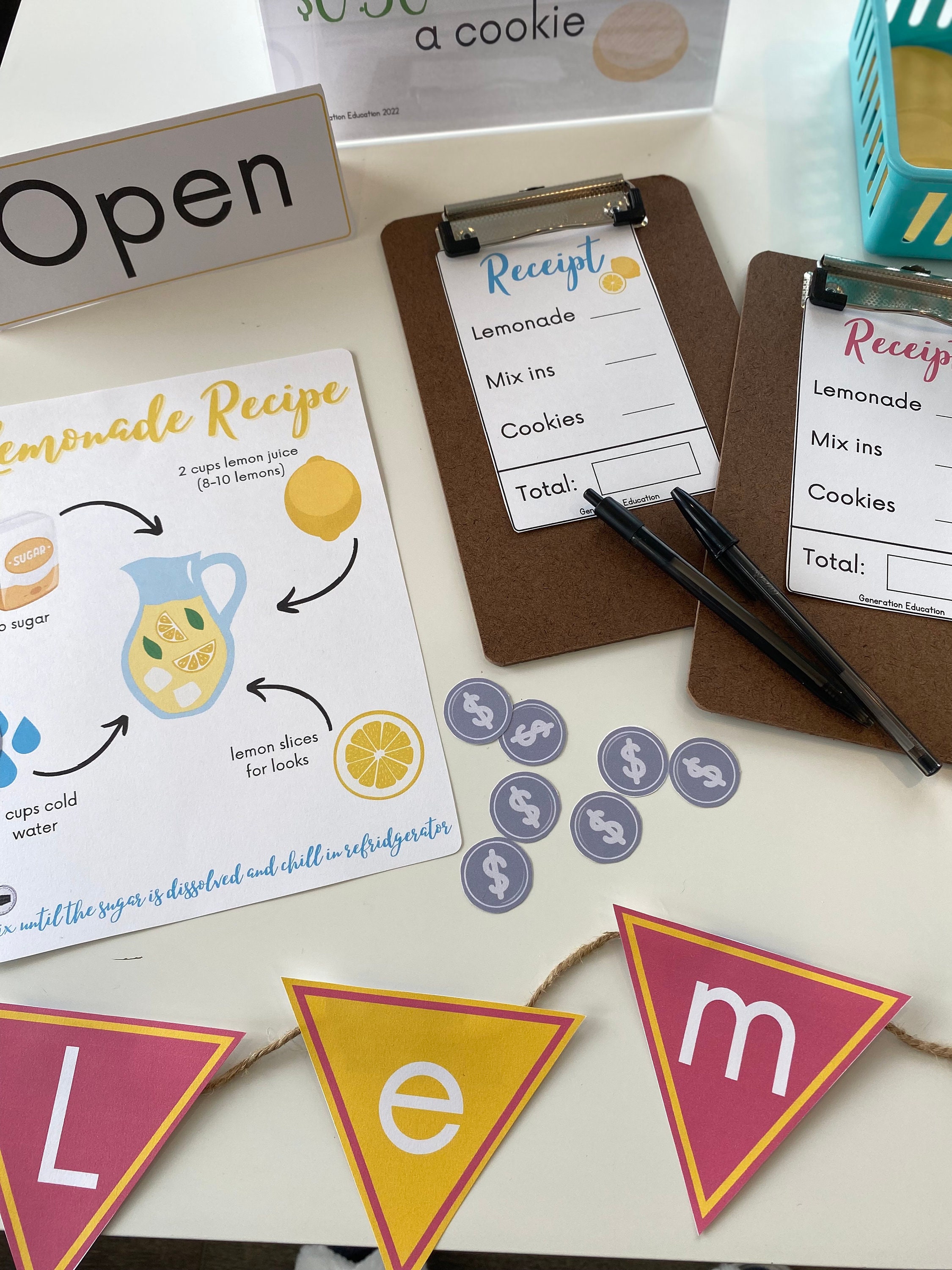 Lemonade Stand Dramatic Play Printable - Etsy