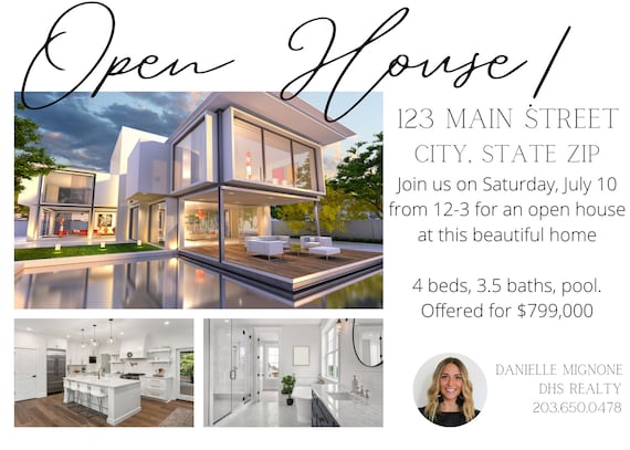 Open House Postcard Template EDITABLE ON CANVA | Etsy