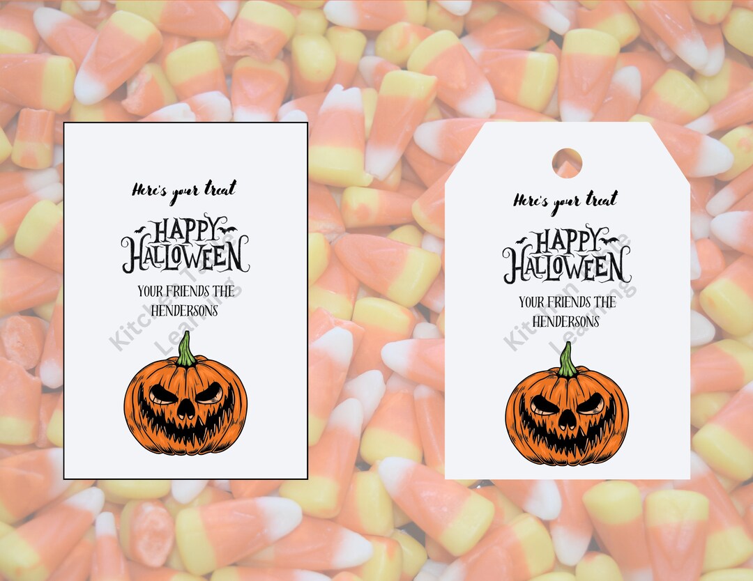 Editable Halloween Gift Bag Tags and Labels for Goodie Bags or Trick or ...