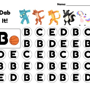 Alphabet Dab It Capital Alphabet Dab It Lowercase - Etsy