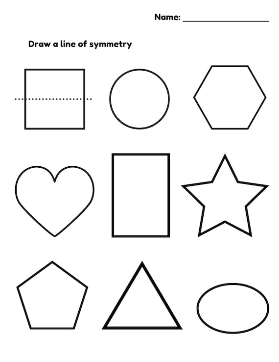 Line Of Symmetry Worksheet High School