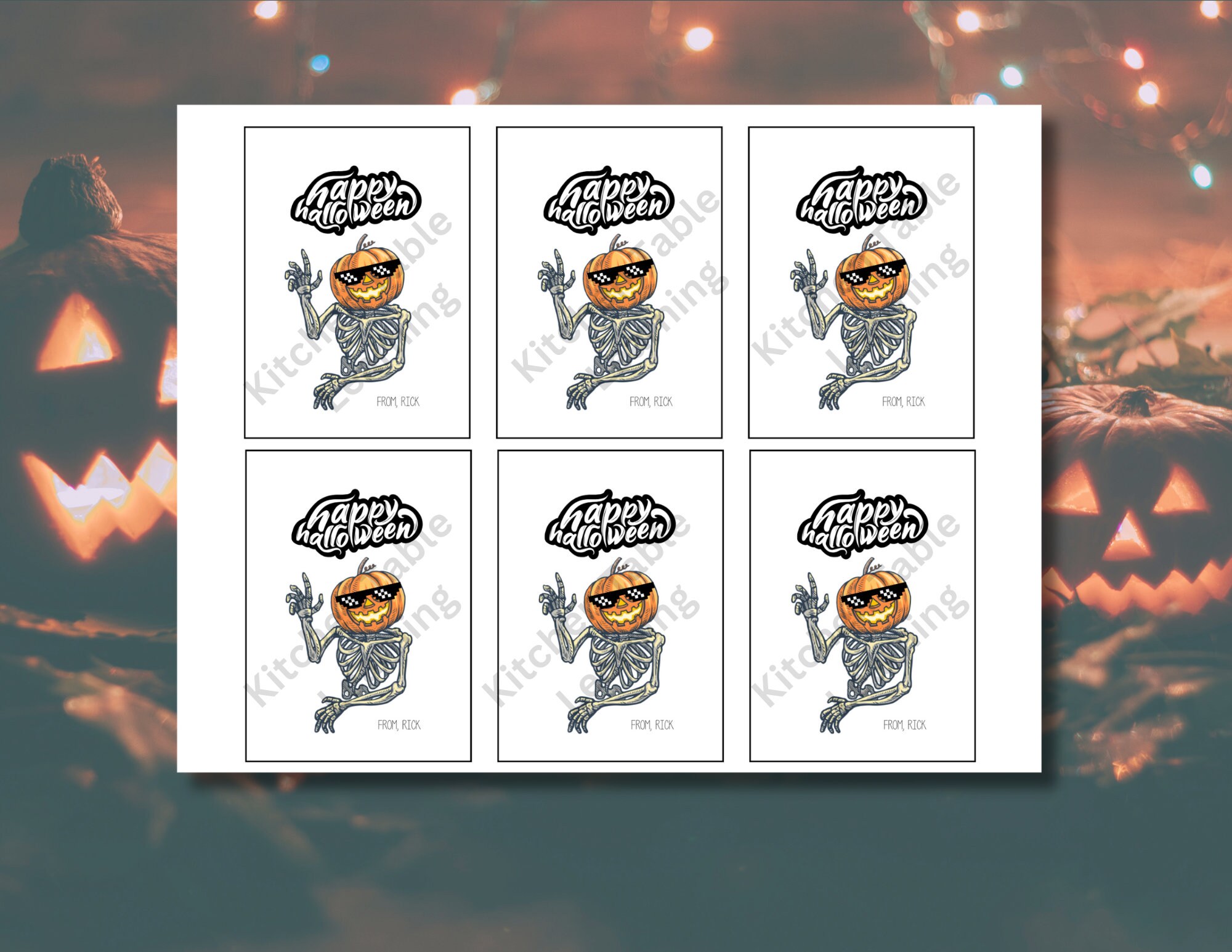Editable Halloween Gift Bag Tags and Labels for Goodie Bags or Trick or ...