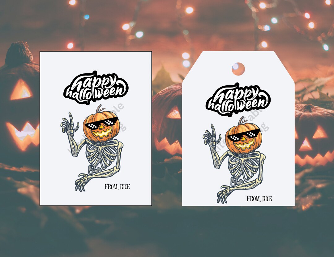Editable Halloween Gift Bag Tags and Labels for Goodie Bags or Trick or ...