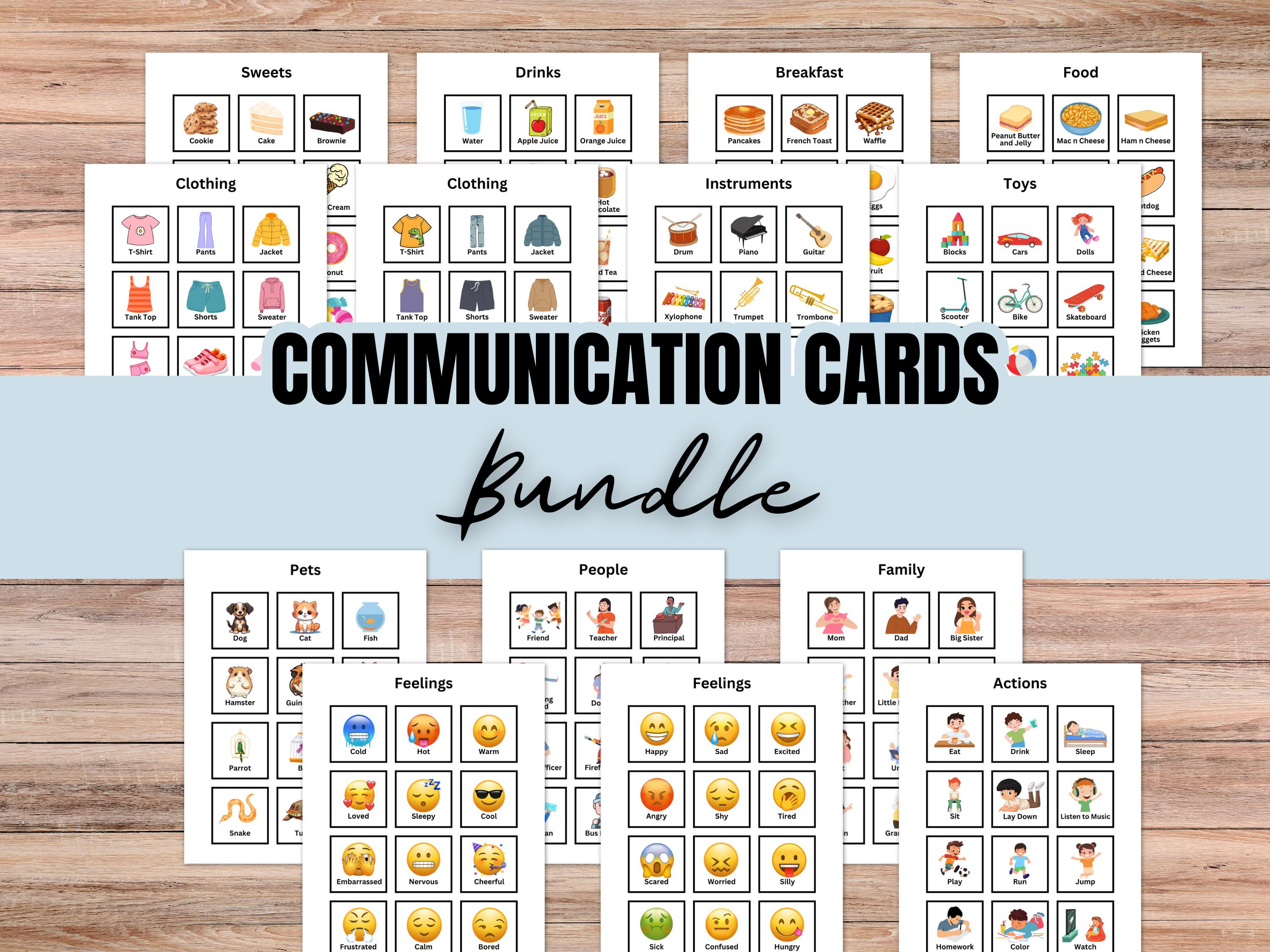 Printable Communication Cards for Nonverbal Kids & Families | 11x8.5 ...