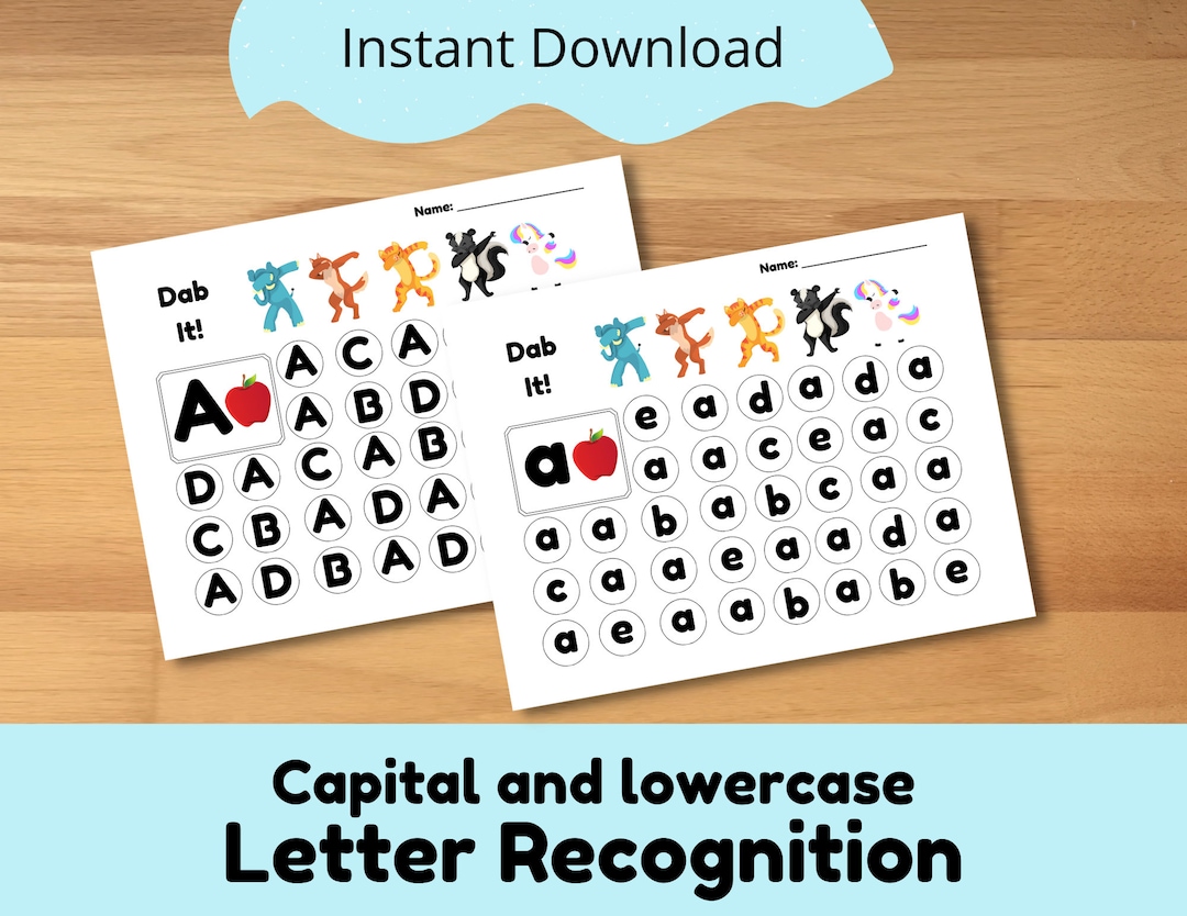 Alphabet Dab It Capital, Alphabet Dab It Lowercase - Etsy
