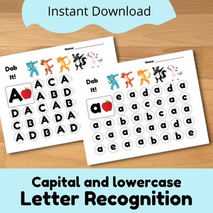 Alphabet Dab It Capital, Alphabet Dab It Lowercase - Etsy