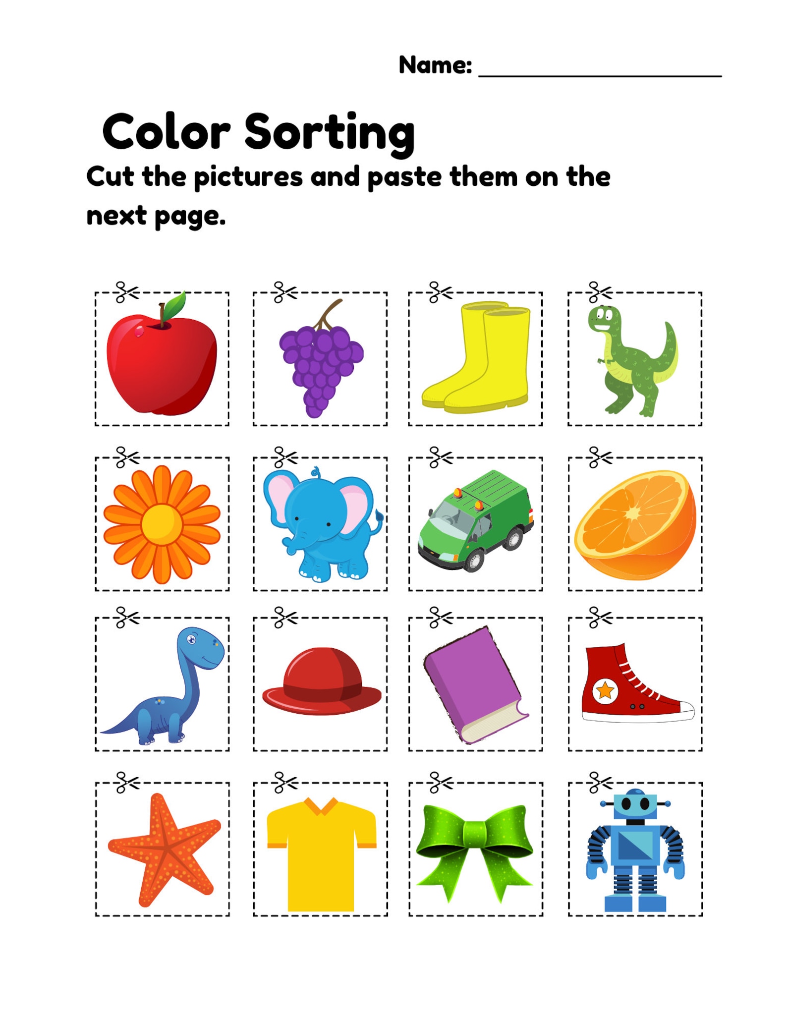 Back to School Printable Activities, Color Worksheets for Preschool ...