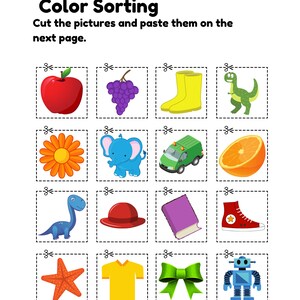 Back to School Printable Activities, Color Worksheets for Preschool ...