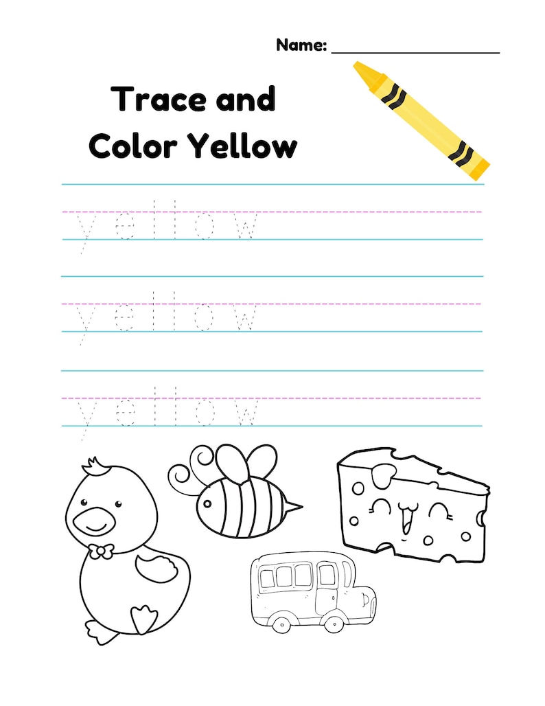 Back to School Printable Activities, Color Worksheets for Preschool ...