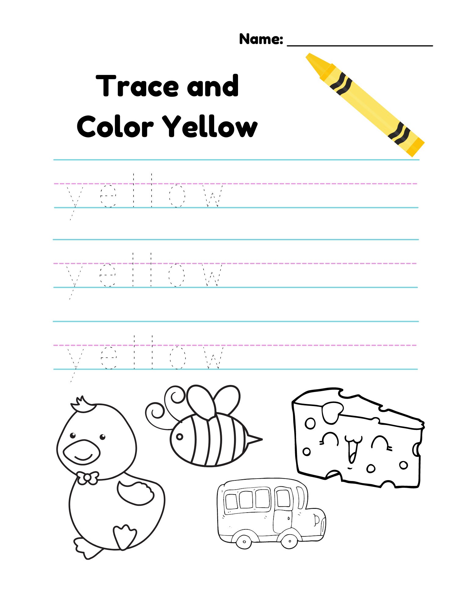 Back to School Printable Activities, Color Worksheets for Preschool ...