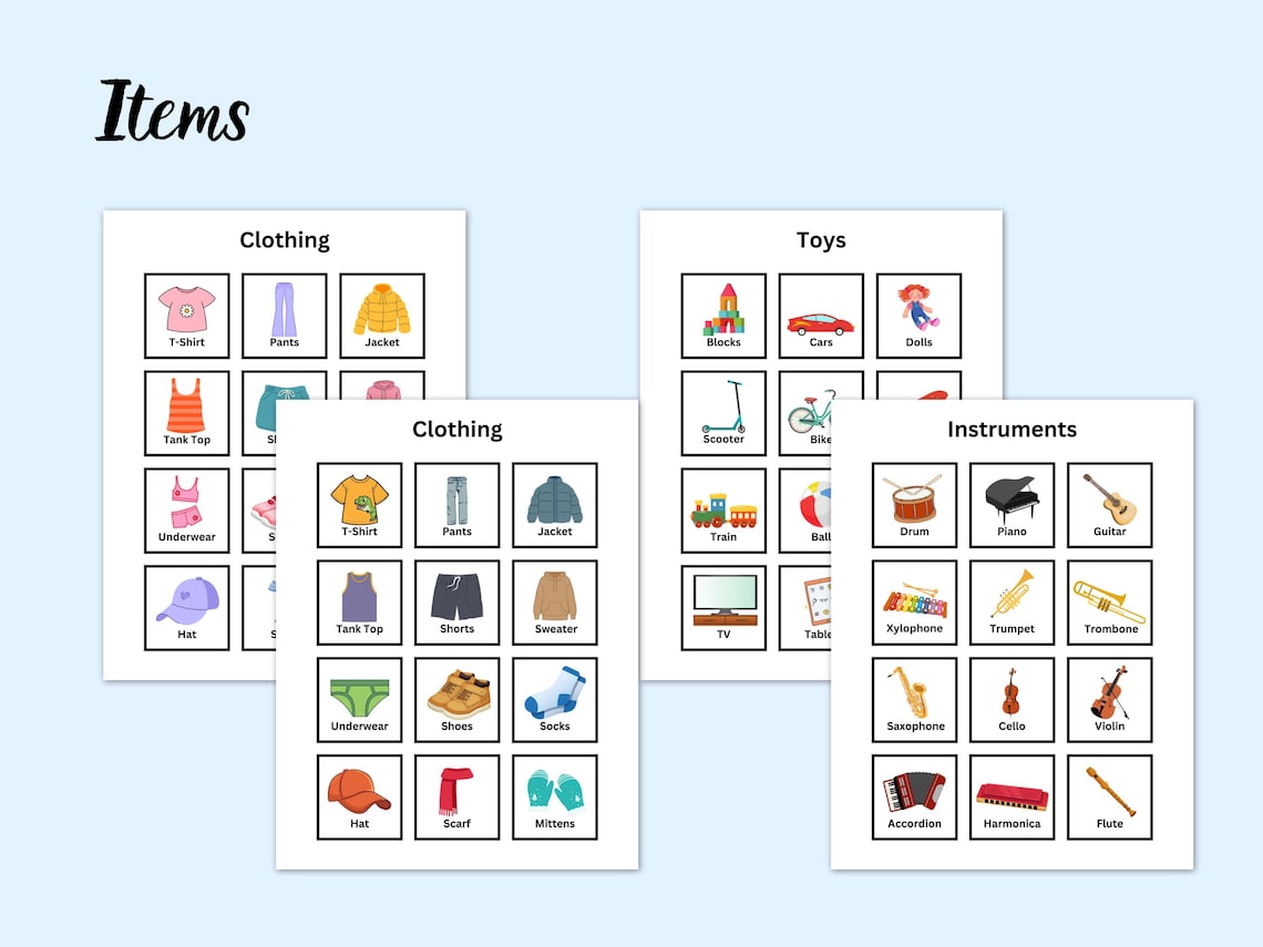 Printable Communication Cards for Nonverbal Kids & Families 11x8.5 PDF ...