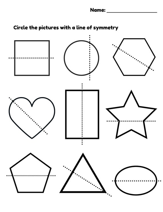 Line Of Symmetry Worksheet High School