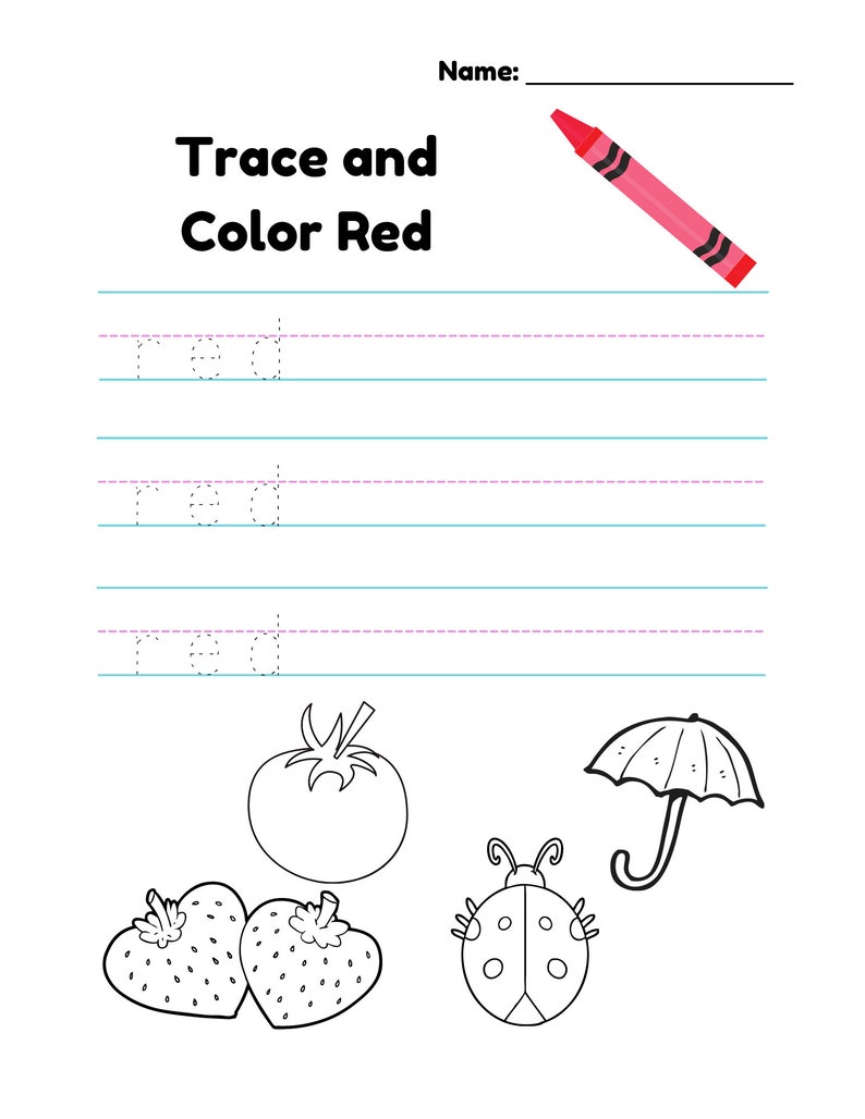 Back to School Printable Activities, Color Worksheets for Preschool ...