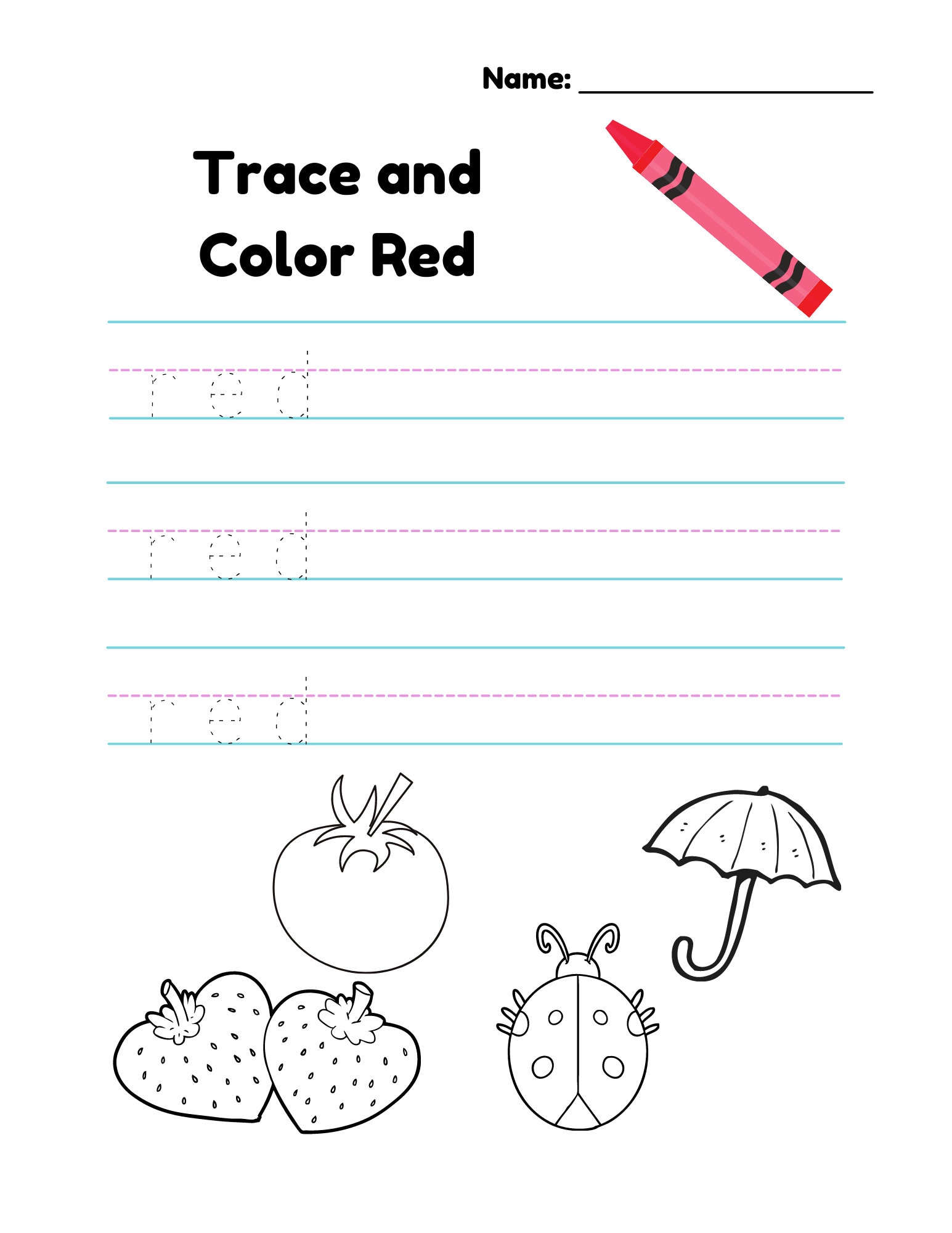 Back to School Printable Activities, Color Worksheets for Preschool ...