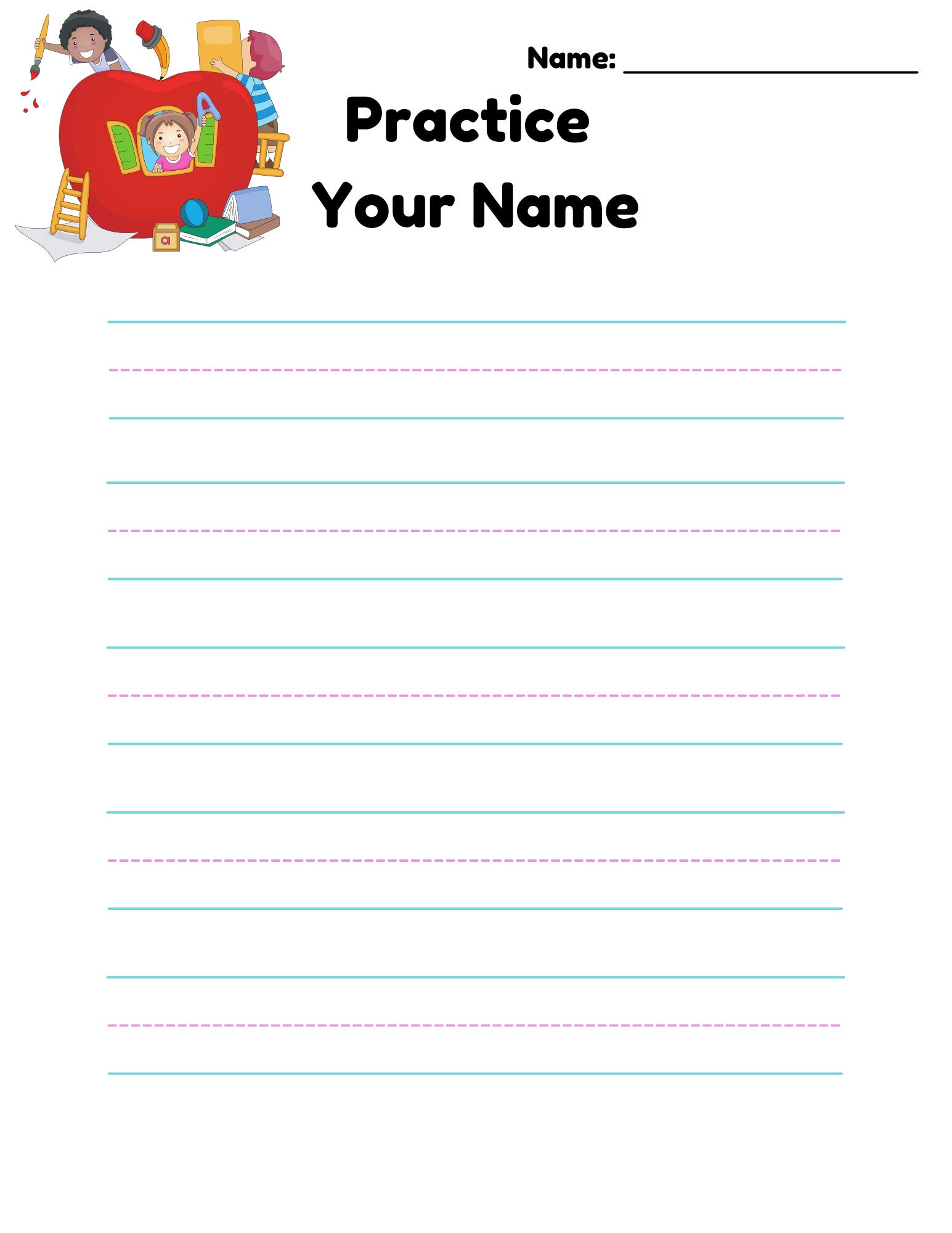 Printable Worksheet, Alphabet Tracing, Word Tracing for Preschool and ...