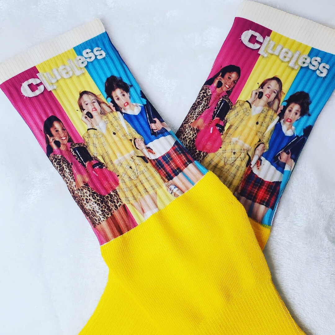 A Clues&less 90's Tv Show Socks Vintage Sock - Etsy