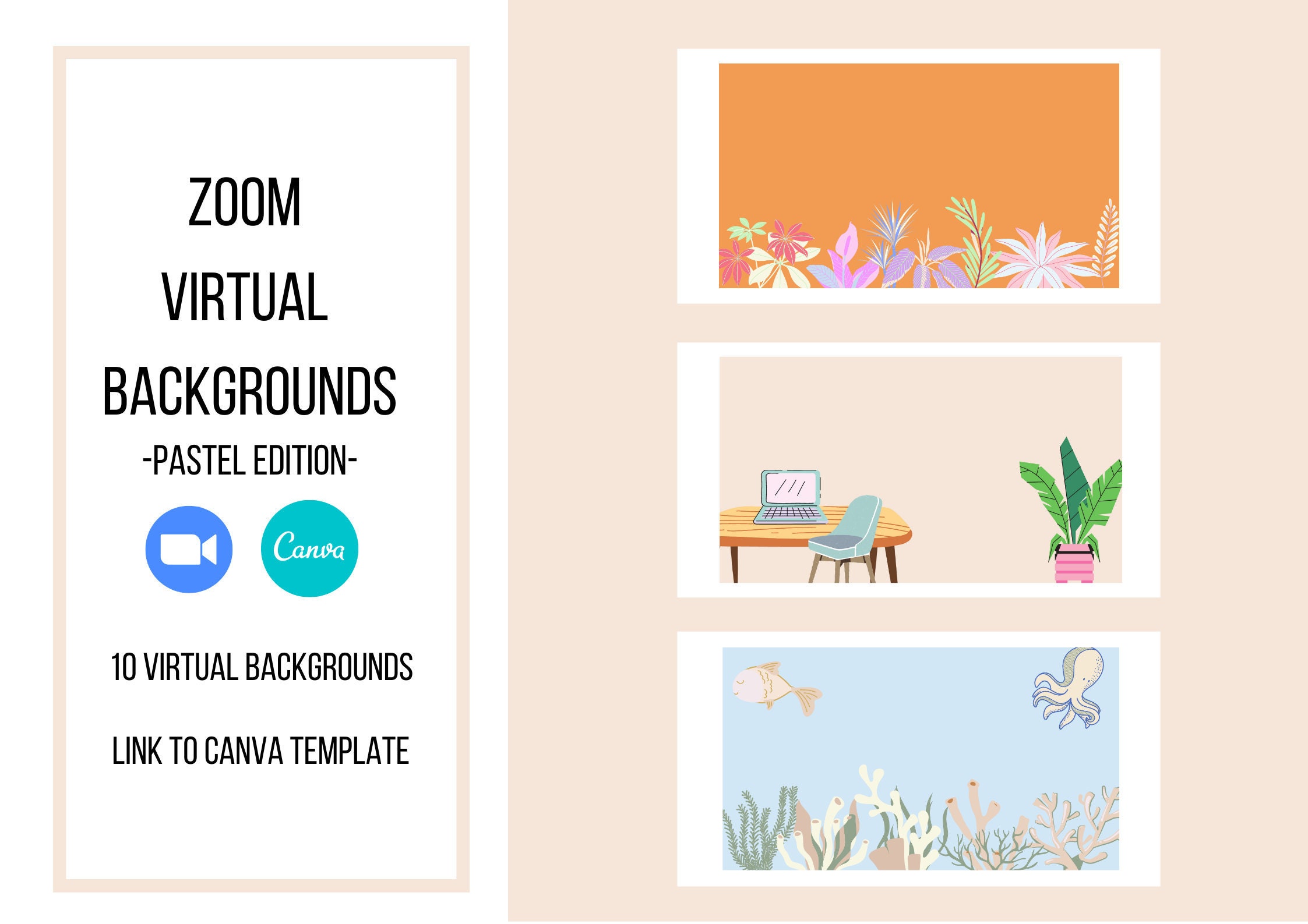 Zoom Virtual Background Soft Pastel Aesthetic Zoom Backgrounds Images