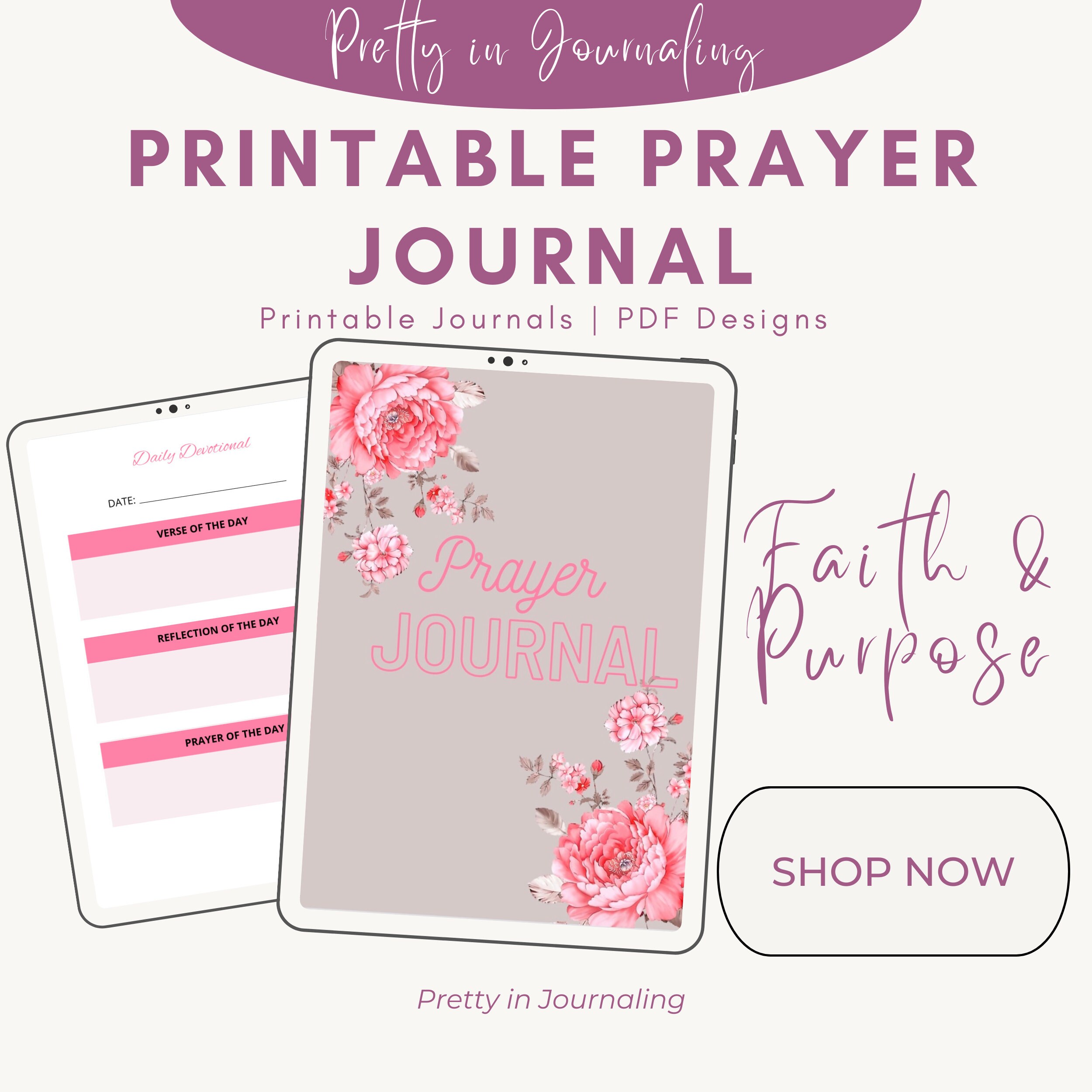 Printable Prayer Journal, Daily Prayer Journal, Prayer Cards, Simple ...